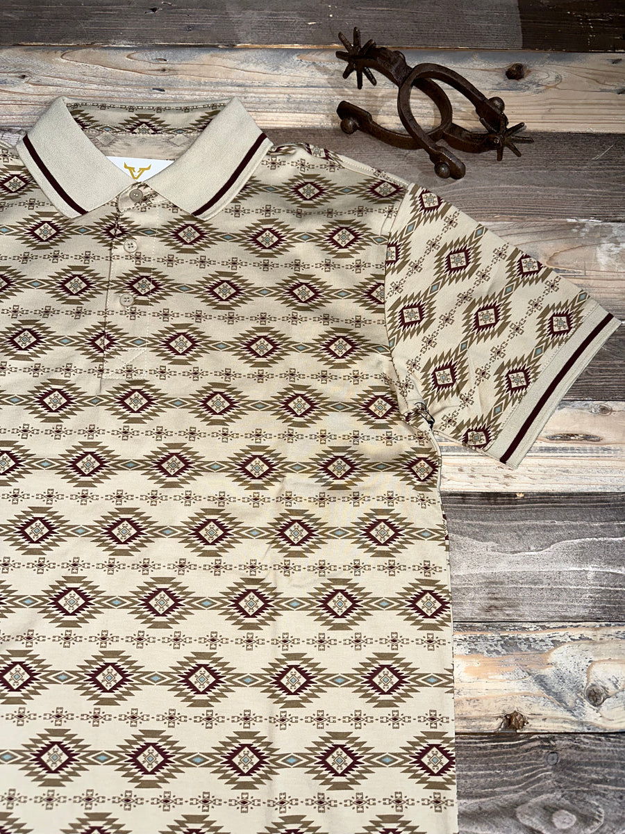 Aztec Total 2 khaki Polo – Roman Valley Ranch