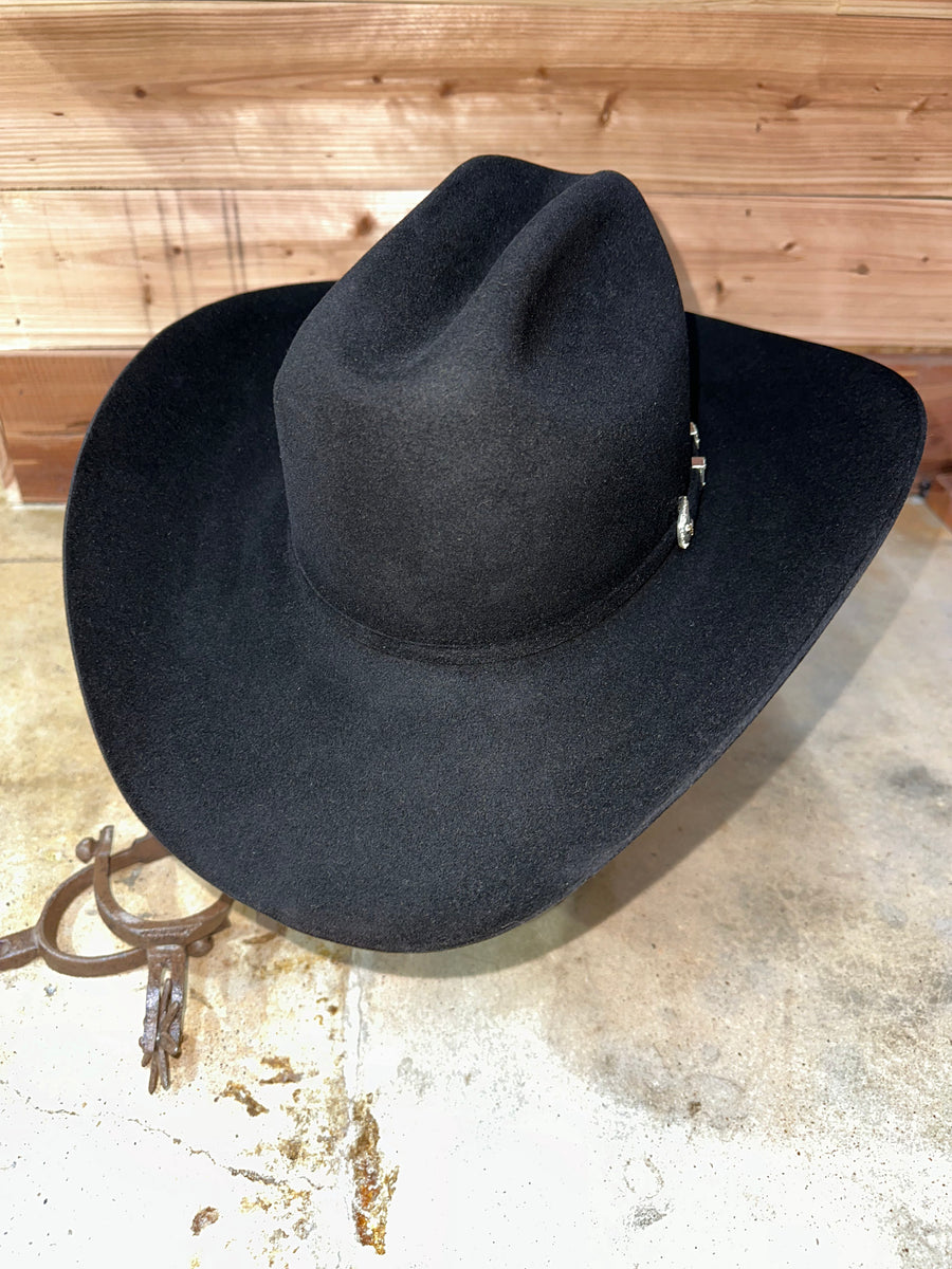 Stetson Shasta 10X Black Felt Hat – Roman Valley Ranch