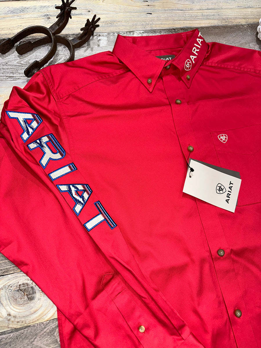 Ariat Red Team Twill Long Sleeve – Roman Valley Ranch