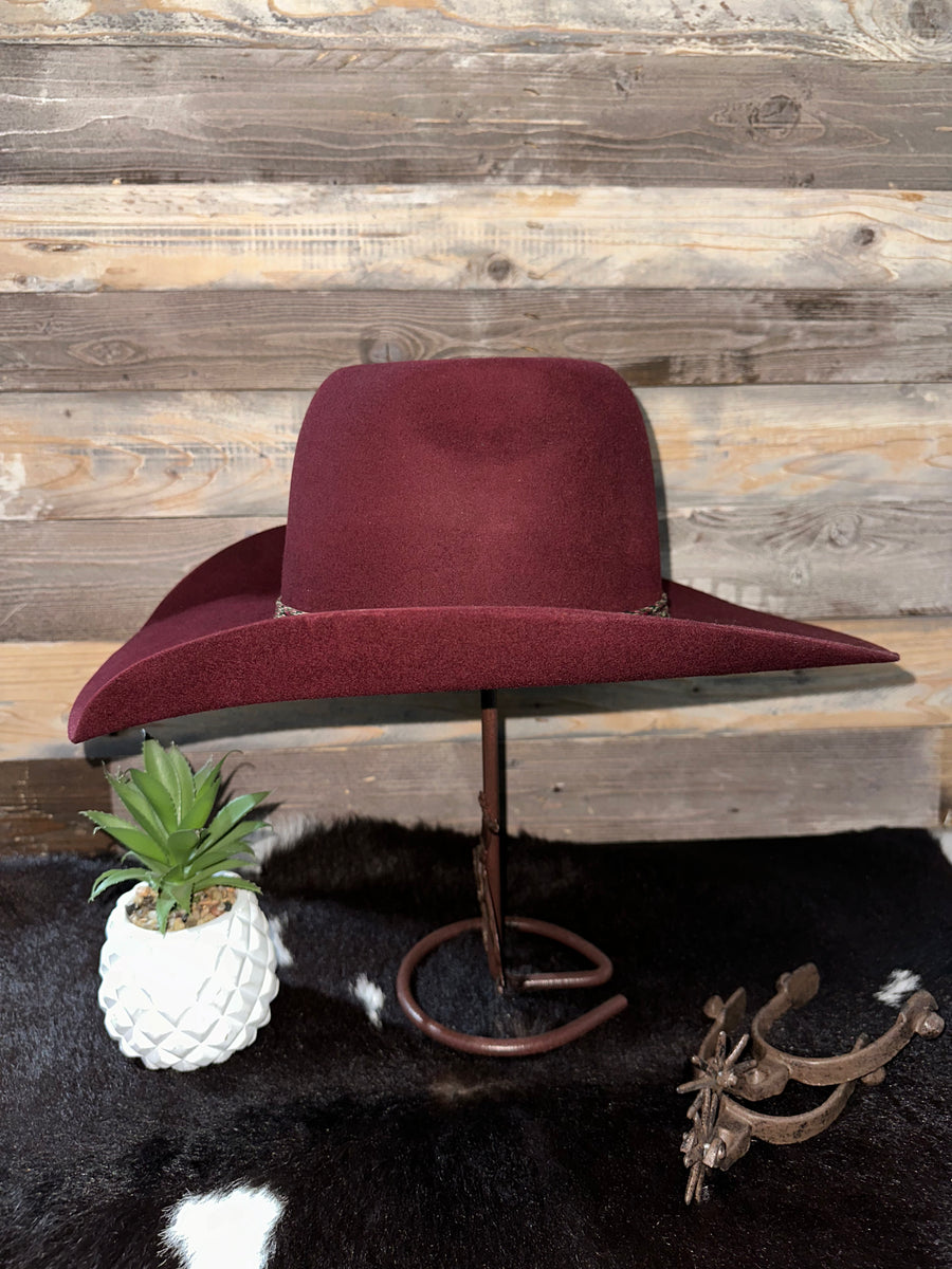 Hooey 4X Burgandy Hat – Roman Valley Ranch