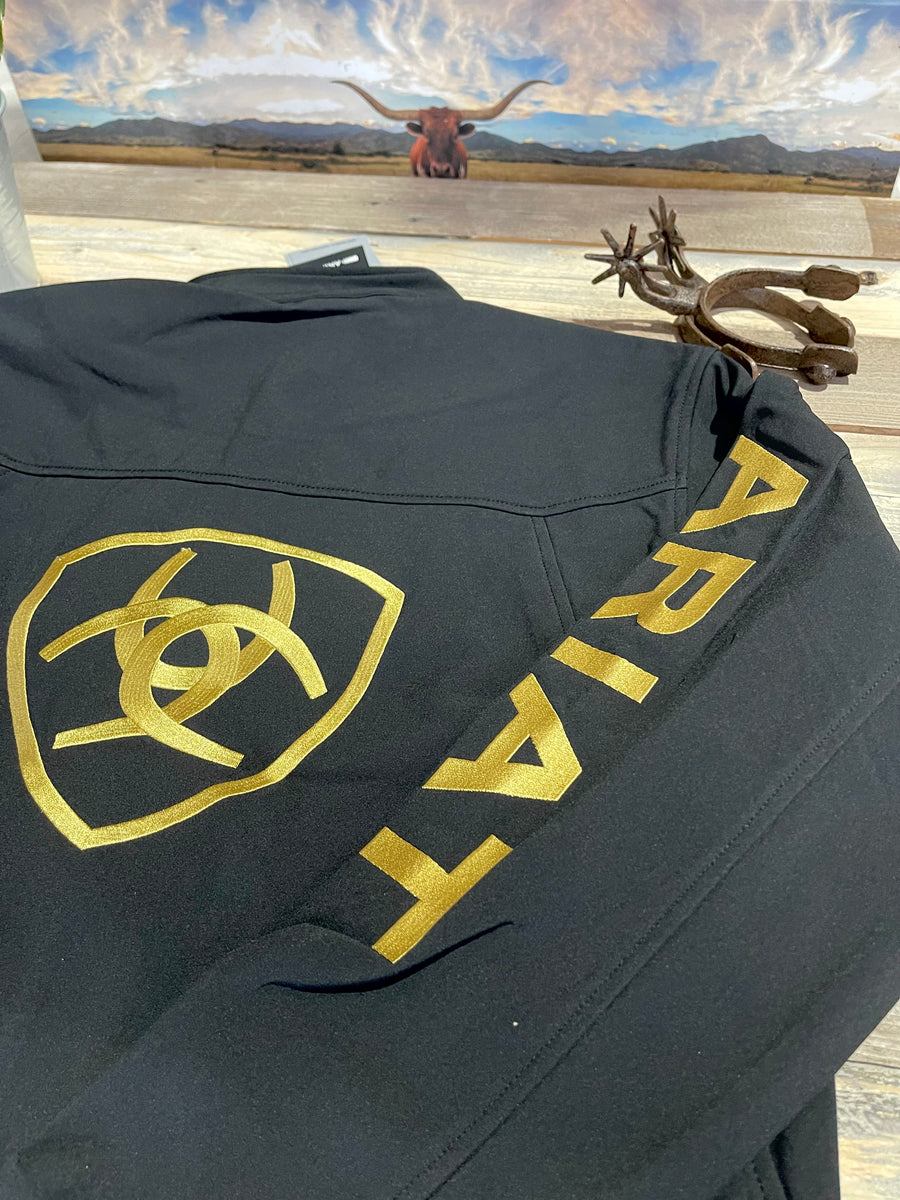 Ariat New Team Softshell Jacket Black & Gold – Roman Valley Ranch