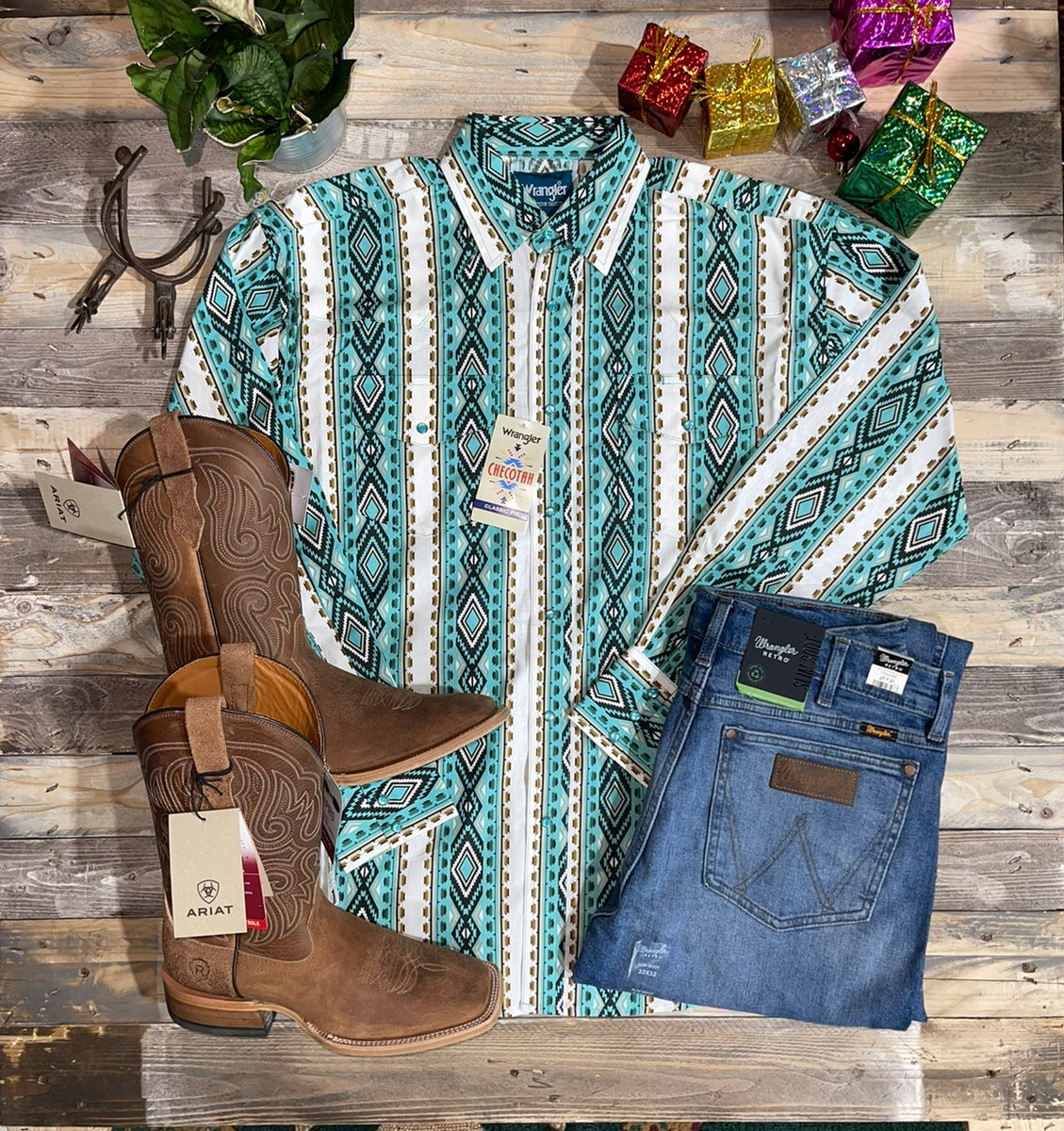 Wrangler cowboy Aztec print – Roman Valley Ranch